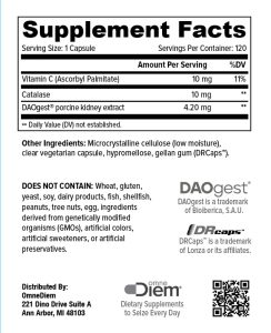Histamine Digest 120 Capsules | DAO Enzyme Supplement